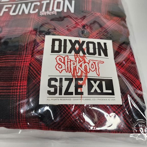 DIXXON | Shirts | Dixxon Slipknot Flannel Shirt Collab Red Black Mens ...